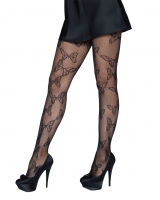 Fishnet Tights With Butterfly Motif Store HERE | Horror-Shop.com
