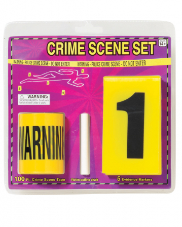 Crime Scene Barrier Set as Halloween Crime Scene Deco | Horror-Shop.com