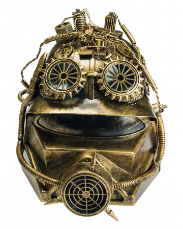 Alien Steampunk Helm mit Gasmaske als Kostümzubehör | Horror-Shop.com