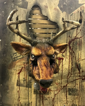Hairy Bloody Deer Hunter Mask for Halloween | Horror-Shop.com