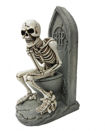 Thinking Skeleton Figure On Toilet as a present | Horror-Shop.com
