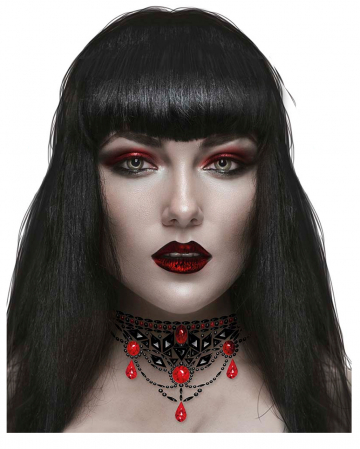 Gothic Vampire Glitter Stones Necklace Self Adhesive ★ | Horror-Shop.com