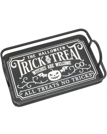 Vintage Halloween Holztablett "Trick or Treat" für Süßes & Saures ...
