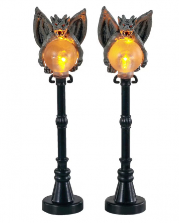 Lemax Spooky Town - Gargoyle Lamp Post Set Of 2 | Halloween decoration ...