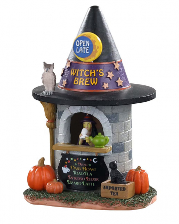 Lemax Spooky Town - Witches Brew Coffee | Halloween Village | Horror ...