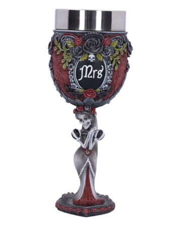 Mrs Gothic Kelch 21cm Gothic Deko | Horror-Shop.com