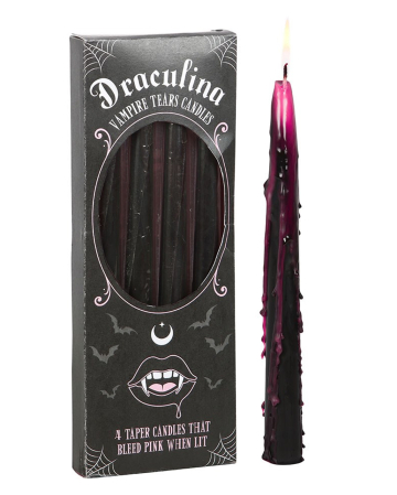 Pink “Bleeding” Vampire Candles, Set of 4 as decoration | Horror-Shop.com