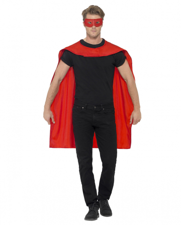 Roter Umhang mit Augenmaske Halloween Kostümzubehör | Horror-Shop.com