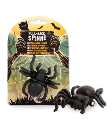 Black Pull Back Spider 6,5cm as a joke article | Horror-Shop.com