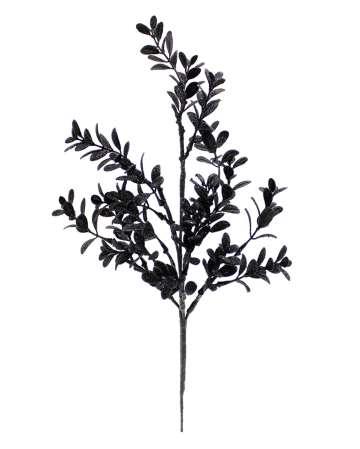 Black Gothic Decorative Branch With Leaves 40cm | Horror-Shop.com