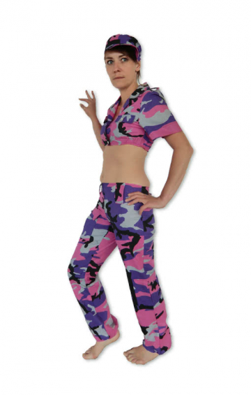 Pink Soldier Girl S/M Sexy Uniform-Pink Camouflage Costume | Horror ...