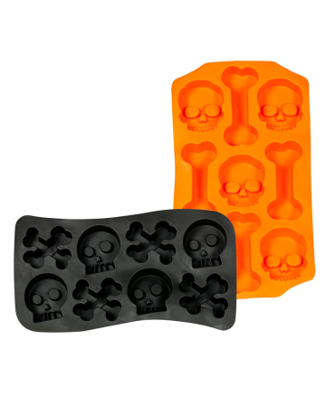 Skull & Bones Ice Cube Mold 1 Pc. for Halloween | Horror-Shop.com