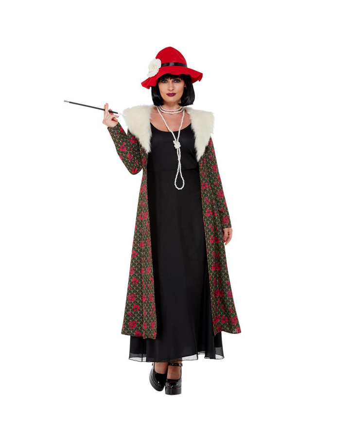 20s Gangster Bride Costume Coat for Halloween | Horror-Shop.com