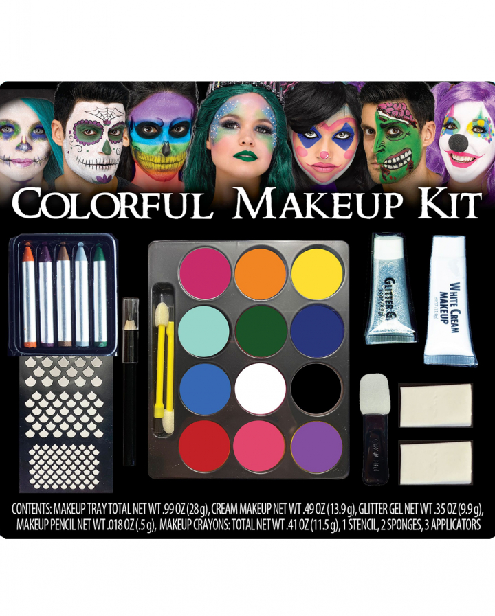 All-in-One Make-Up Kit 26-pcs. for Halloween & Carnival | Horror-Shop.com