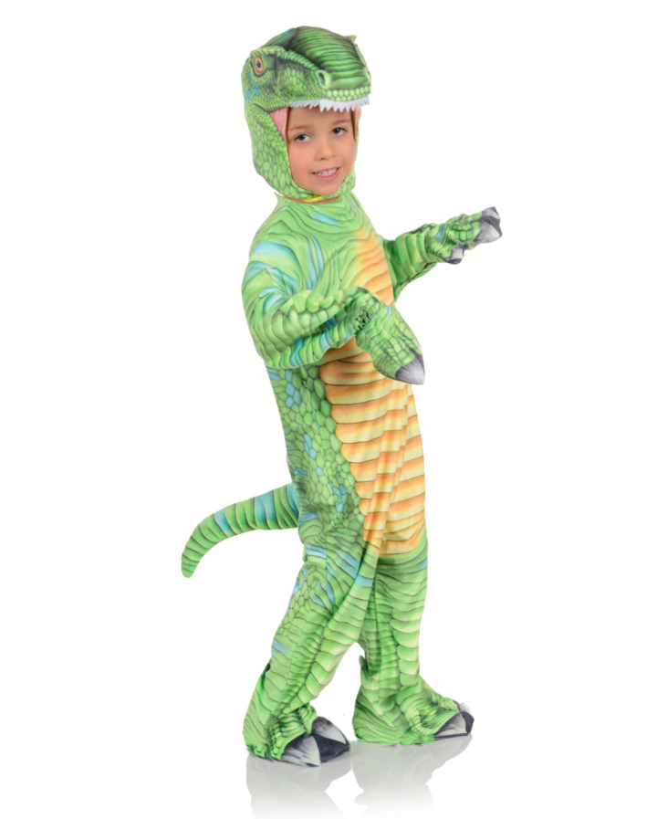 Printed T-Rex Toddler Costume Green for carnival | Horror-Shop.com