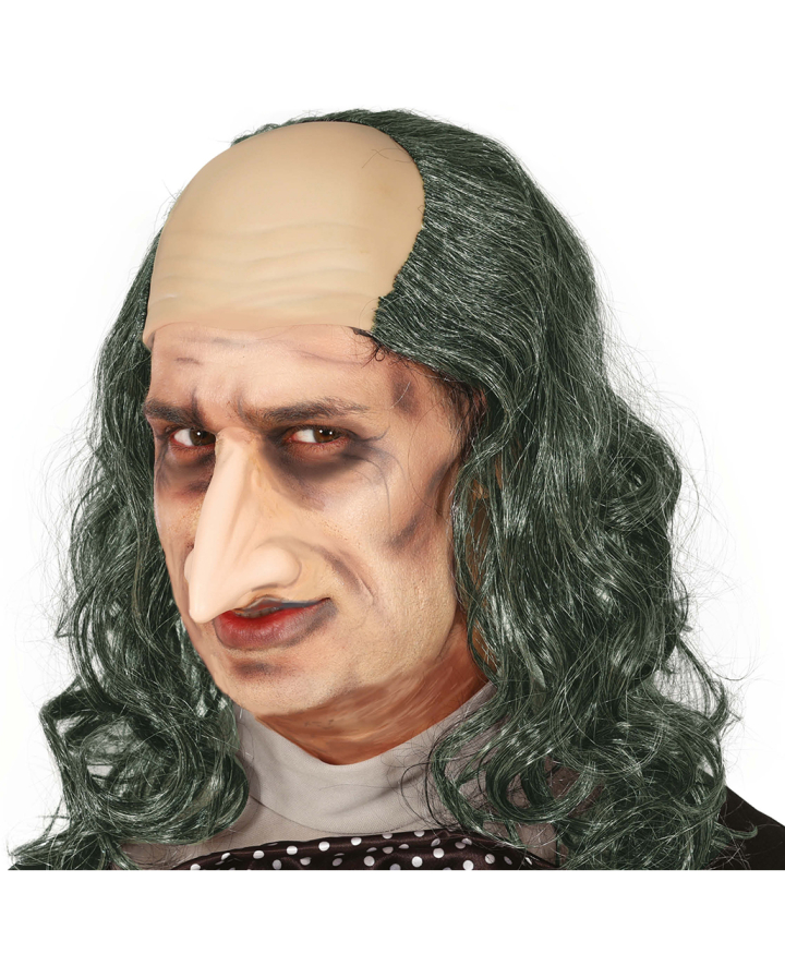 Comic Villain Half Bald Wig Gray as a costume accessory | Horror-Shop.com