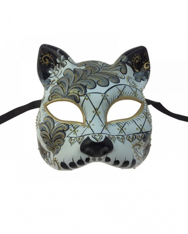 Venetian Cat Mask | Order NOW | Horror-Shop.com