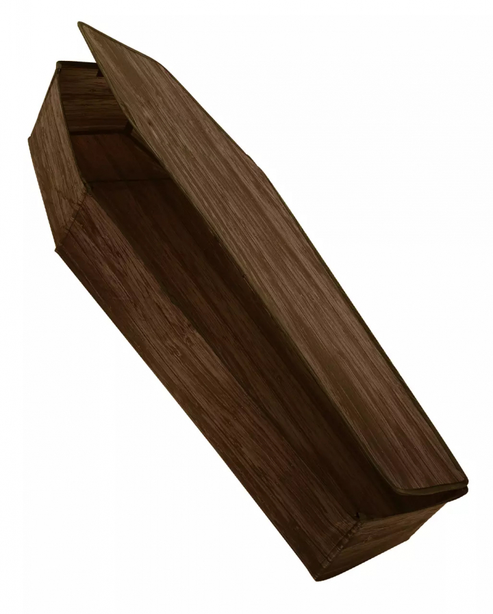 Faltbarer Sarg mit Deckel Braun 150cm als 🎃 Deko | Horror-Shop.com