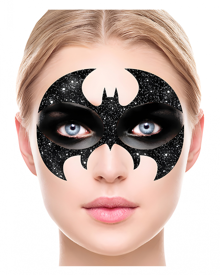 Bat Glitter Face Sticker | Halloween Make-Up | Horror-Shop.com
