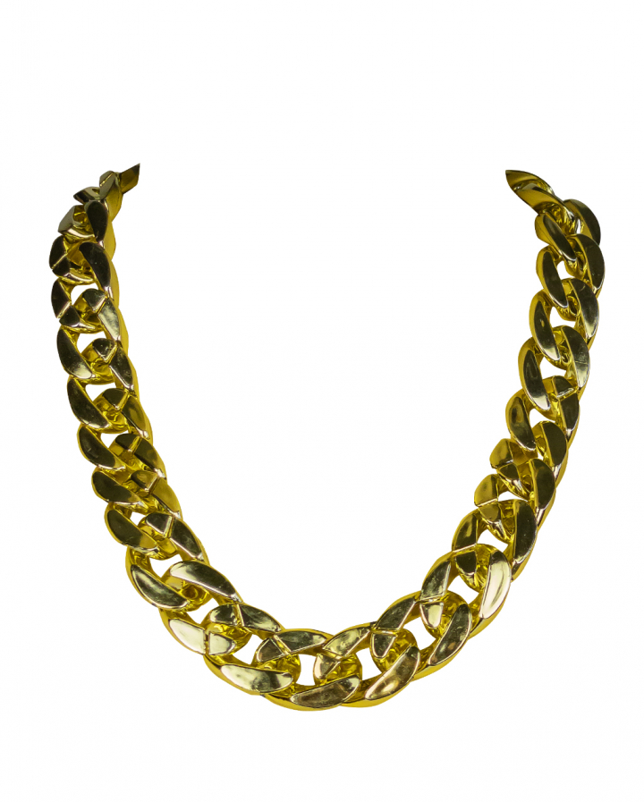 Golden XXL Chain | Rapper gold chain for carnival | Horror-Shop.com
