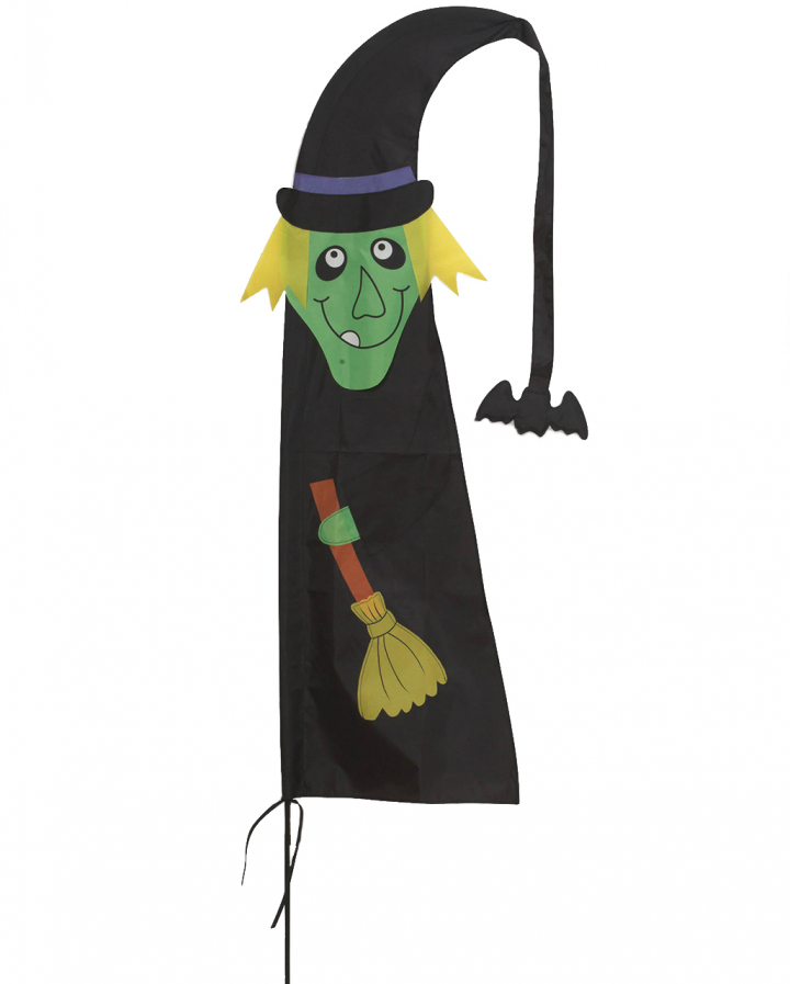 Halloween Flag Witch 150cm ★ Witches decoration | Horror-Shop.com