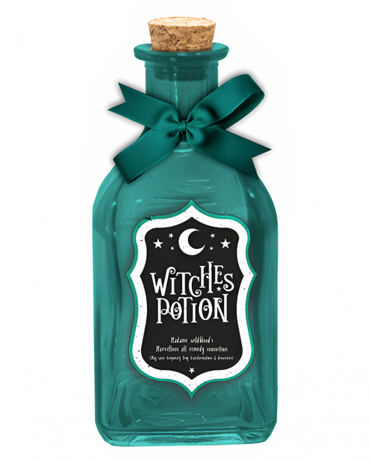 Halloween "Witches Potion" Decorative Glass Bottle 14cm ★ | Horror-Shop.com