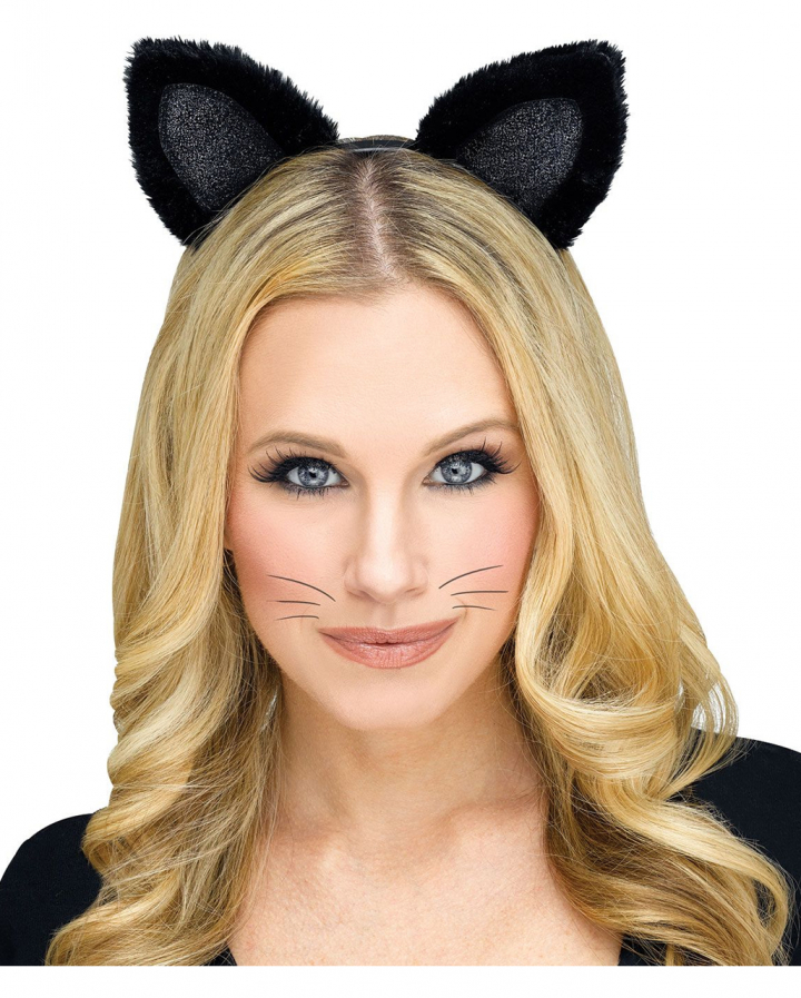 Cat Ears Hairband Black for Halloween costumes | Horror-Shop.com