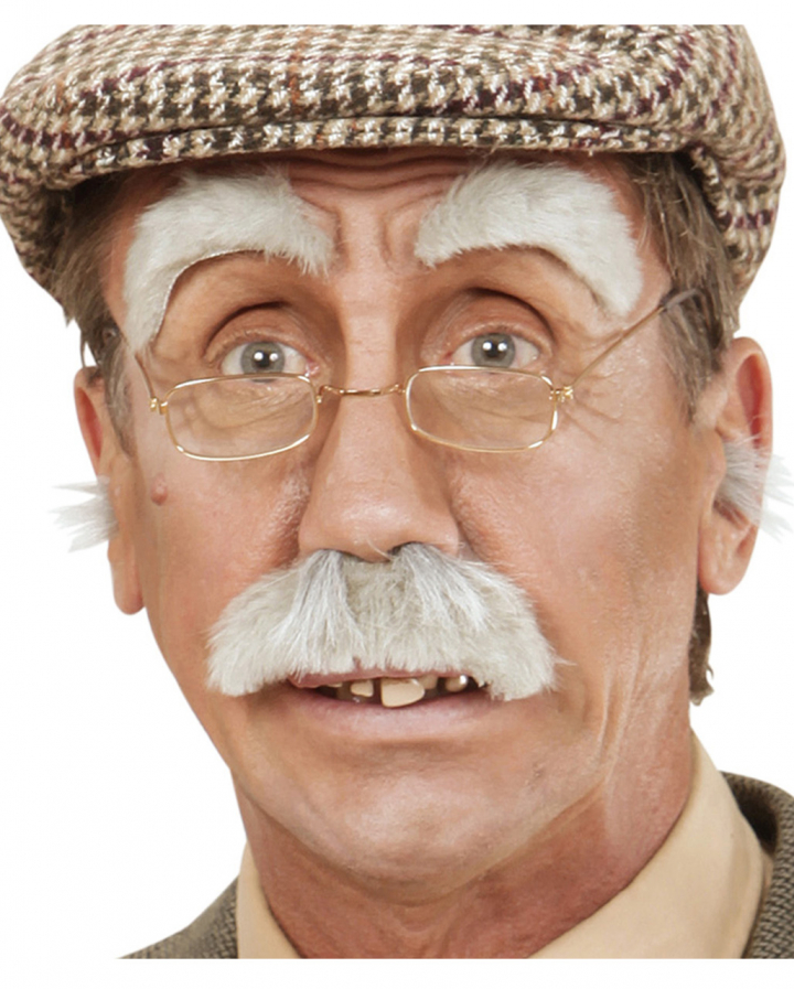 Grandpa Eyebrows & Moustache for Mardi Gras | Horror-Shop.com