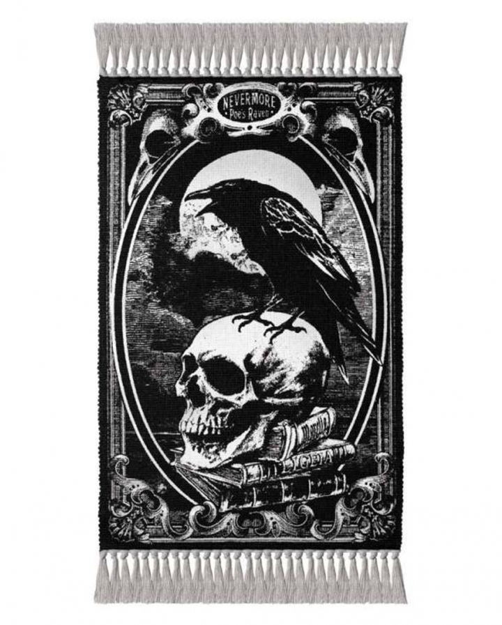 Poe's Raven Gothic Rug 97x51cm | Gothic home decoration | Horror-Shop.com