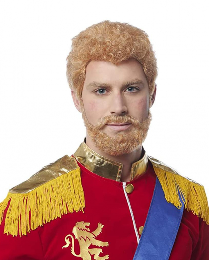 Royaler Prinz Perücke & Bart | Männer Perücke | Horror-Shop.com