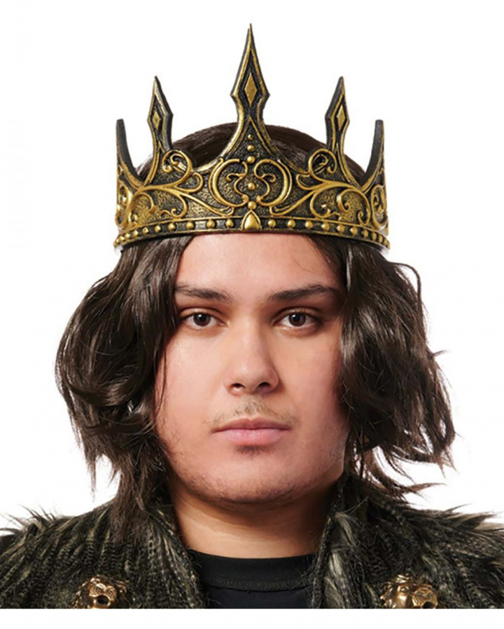 Black And Gold Royal Crown as disguise accessories | Horror-Shop.com