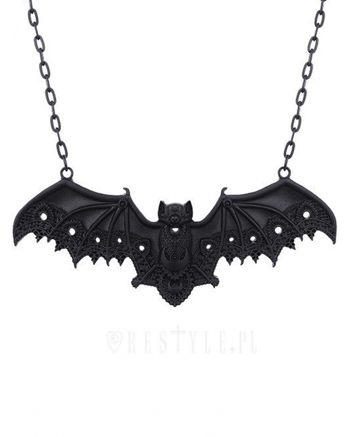 Black Bat Gothic Necklace | GOTHIC costume jewelry | Horror-Shop.com