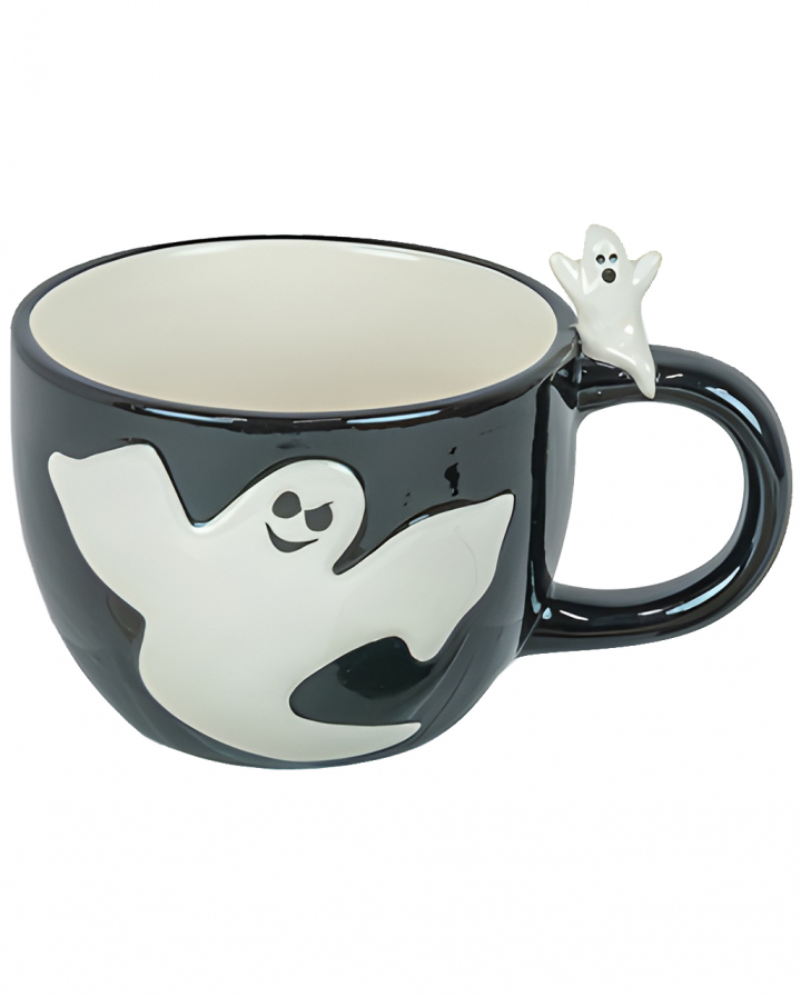 Black Darling Mug With Creepy Ghost | Halloween Homeware | Horror-Shop.com