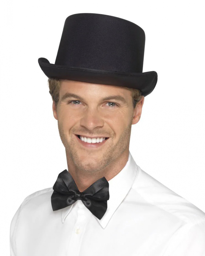 Black Satin Look Top Hat | costume hat | Horror-Shop.com