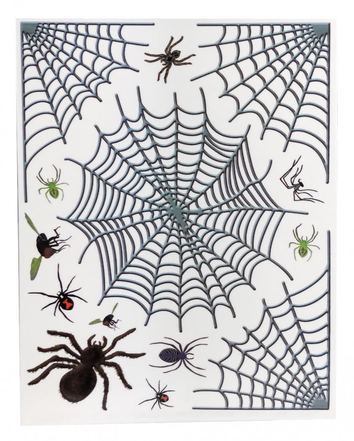 Spider & Cobweb Window Film Static Cling ★ | Horror-Shop.com