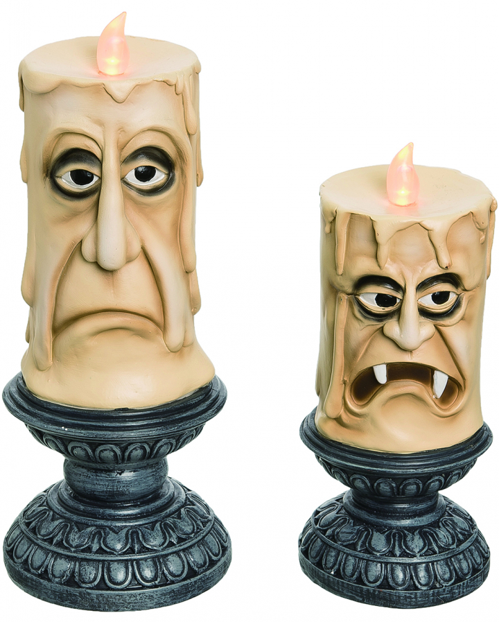 Spooky LED Candle Set Of 2 for Halloween ★ | Horror-Shop.com