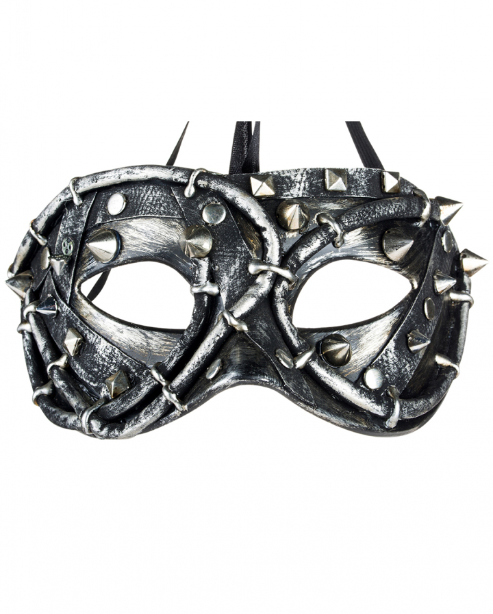 Techno Rose Steampunk Eye Mask With Studs as a sexy costume accessory ...