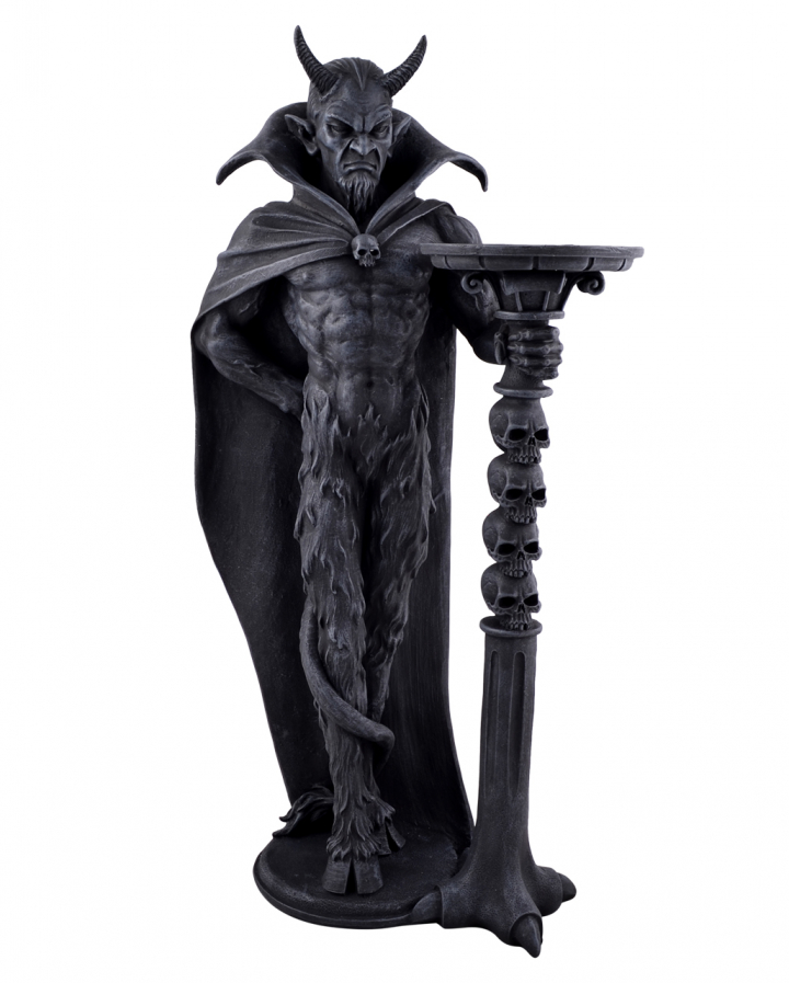 Devil Butler With Skull Column As Side Table ★ | Horror-Shop.com