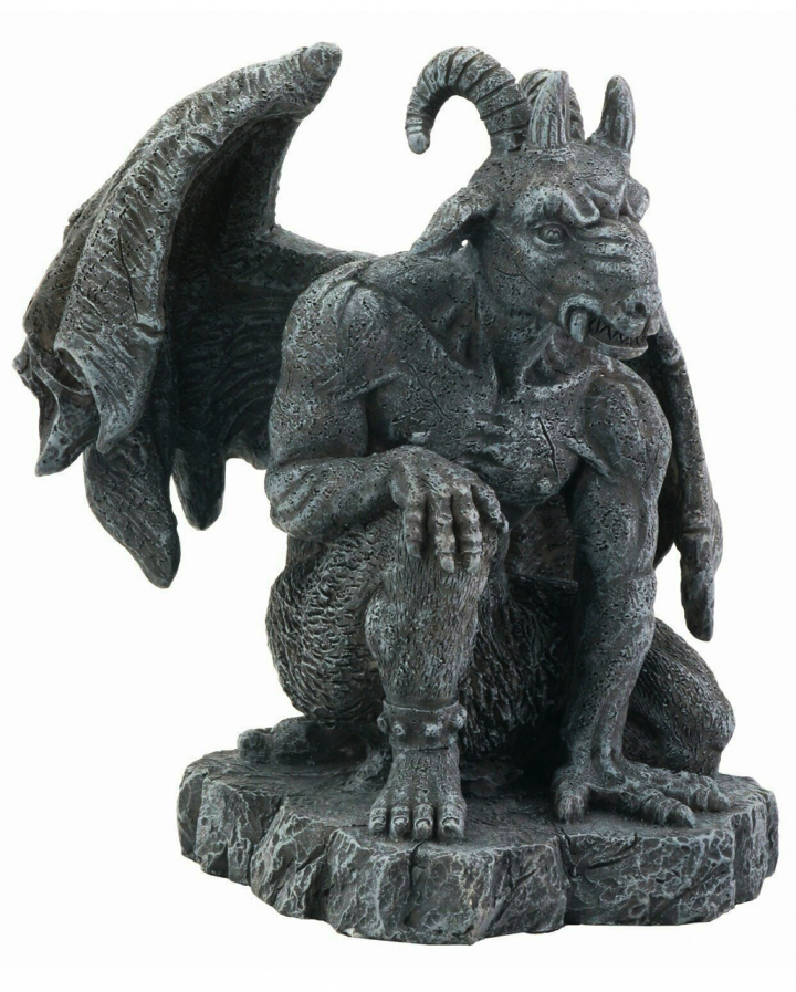 The Guardian Gargoyle With Goat Head Gothic decoration | Horror-Shop.com