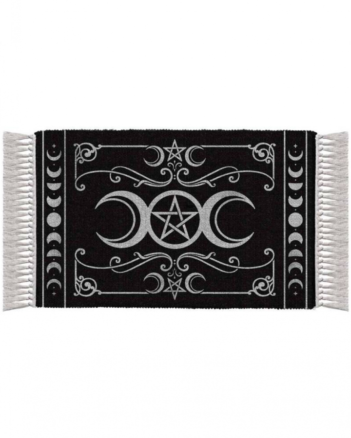 Triple Moon Gothic Teppich 97x51cm | Gothic Wohndeko | Horror-Shop.com