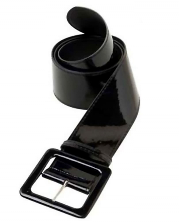 Vinyl belt black | Hippie Costume Accessories | Horror-Shop.com