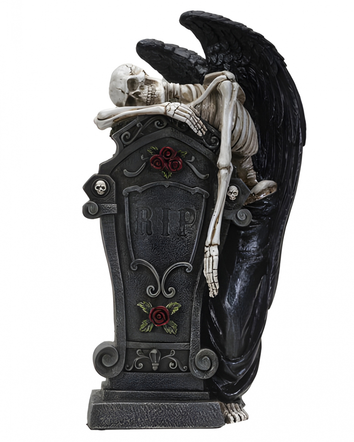 Weeping Angel Of Death With Gravestone 40cm ★ | Horror-Shop.com