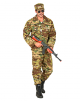 Camouflage Soldier Costume 3 Pcs buy for Halloween! | Horror-Shop.com