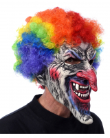 Horror Clown Maske mit Rainbow Afro für Halloween | Horror-Shop.com
