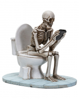 Skeleton On The Toilet Bowl shop online | Horror-Shop.com