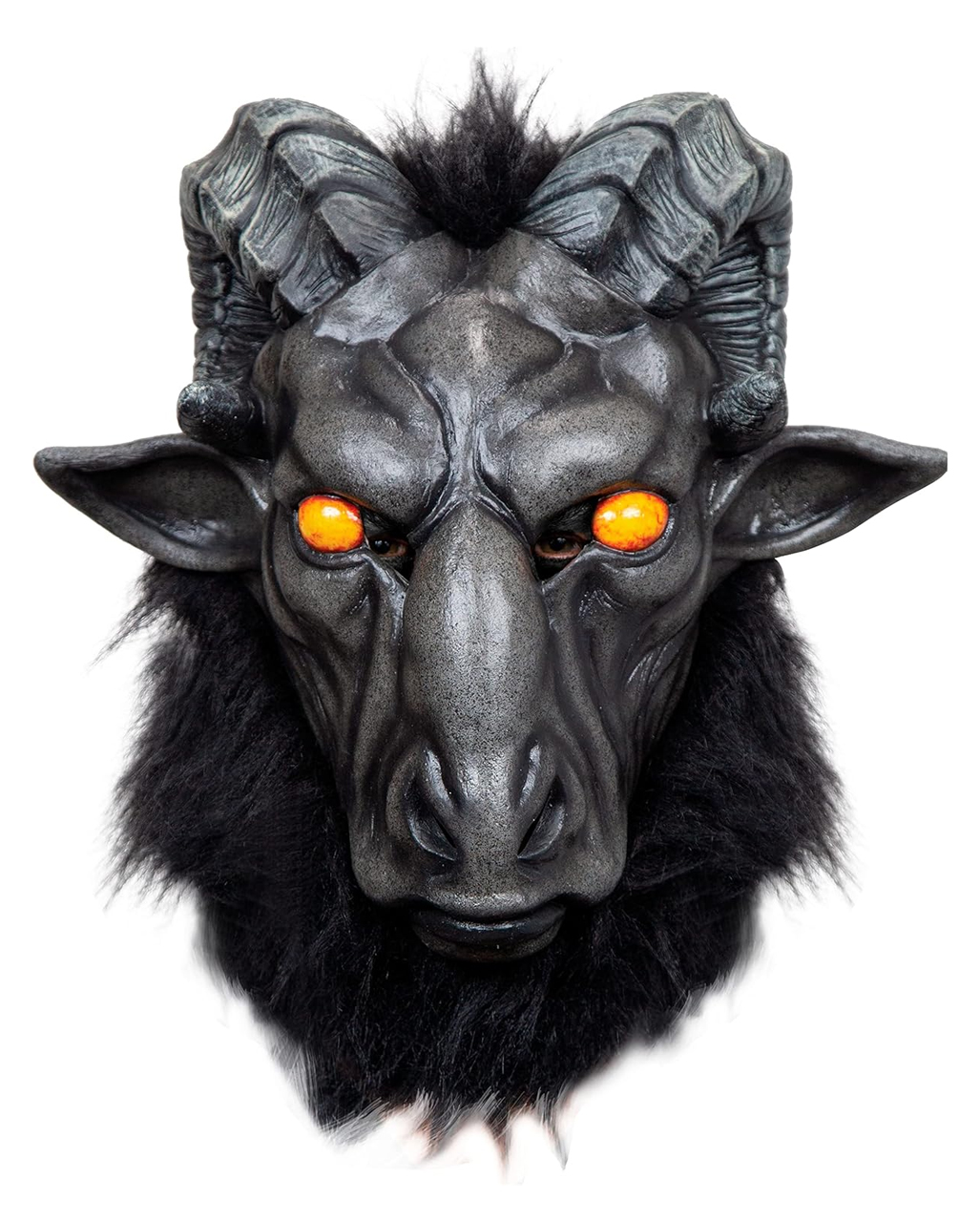 Baphomet Mask With Faux Fur for Halloween fans | Horror-Shop.com