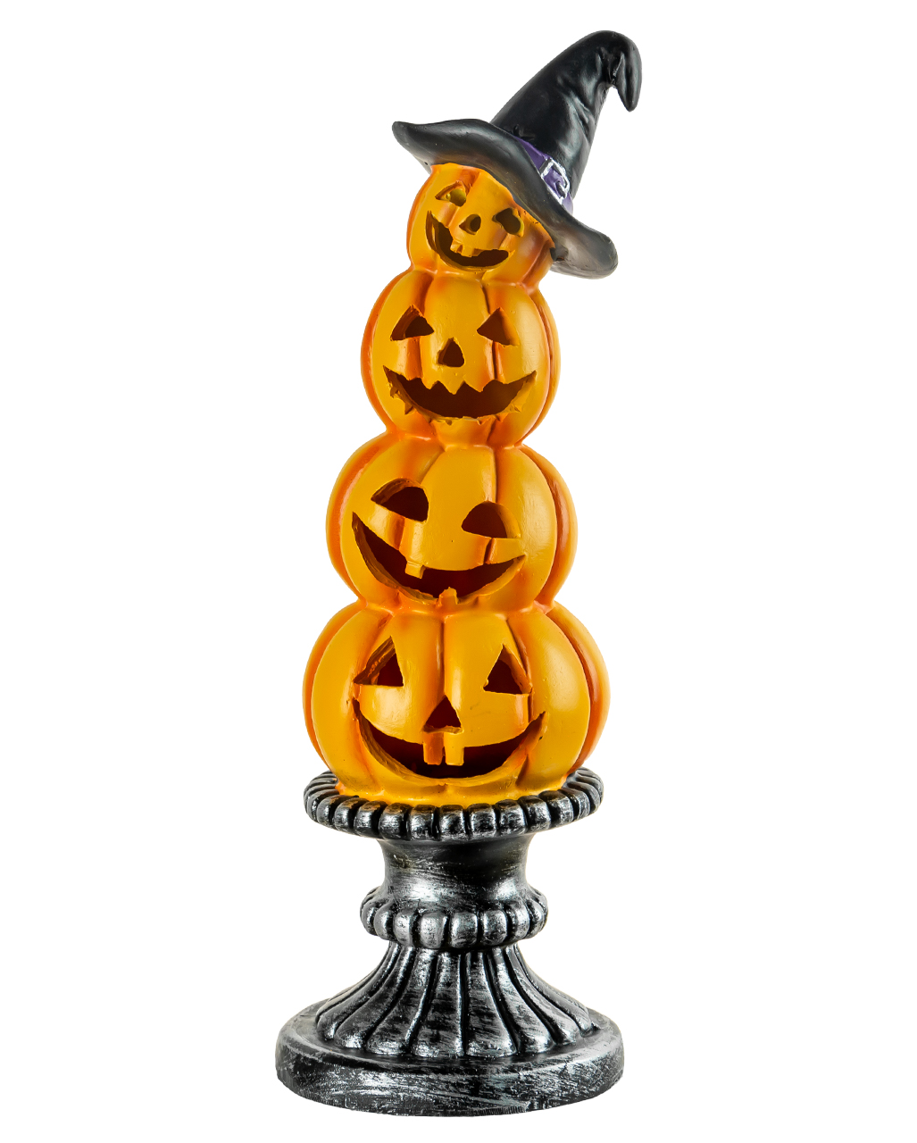 Illuminated Pumpkin Tower With Column & Witch's Hat 28.5cm ★ | Horror ...