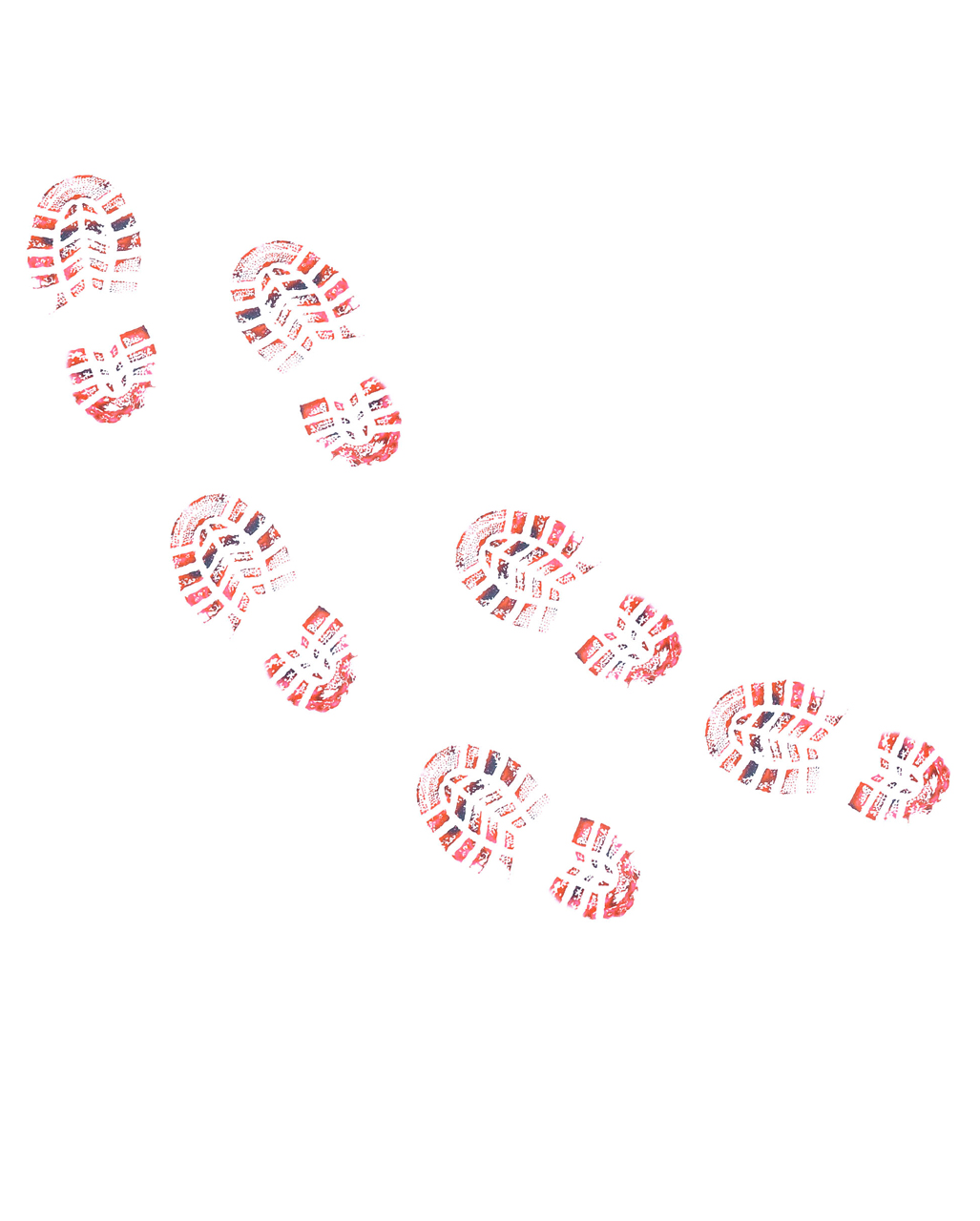 3 Pairs Of Bloody Shoe Prints Stickers order | Horror-Shop.com