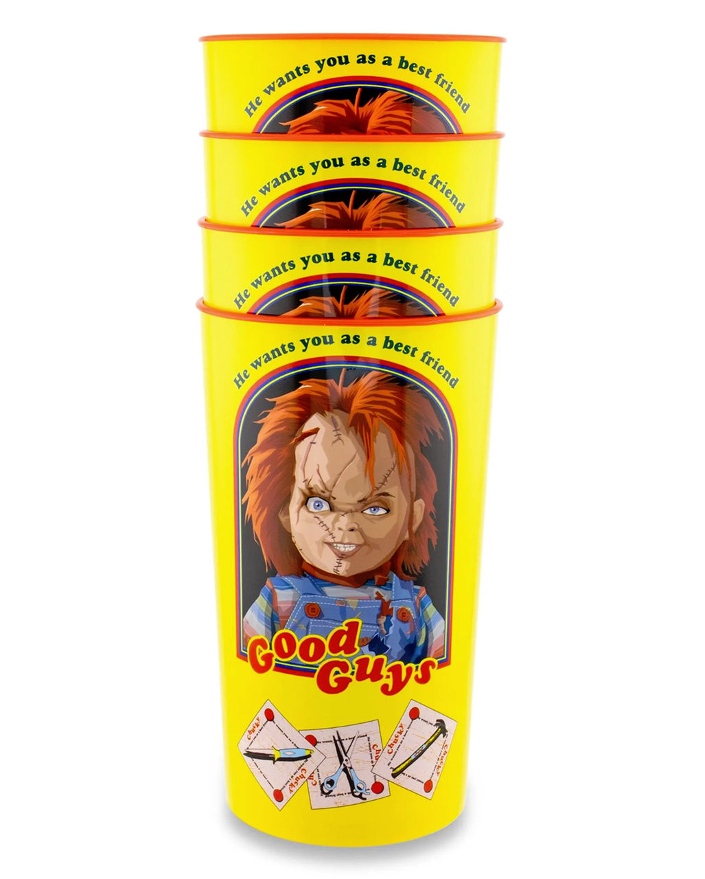 Child's Play Chucky Good Guys Mug Set Of 4 ★ Buy HERE | Horror-Shop.com
