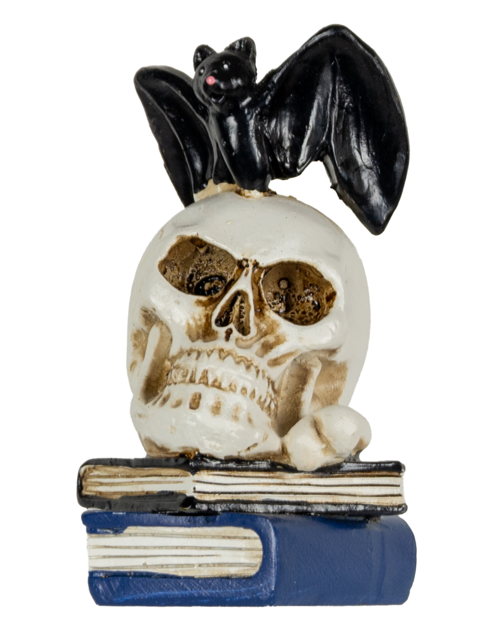 Bat & Skull Decorative Figure 10cm for Halloween | Horror-Shop.com